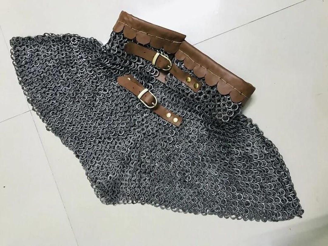 8mm Chainmail Aventail Flat Ring Riveted With Washer | Mild Steel ...