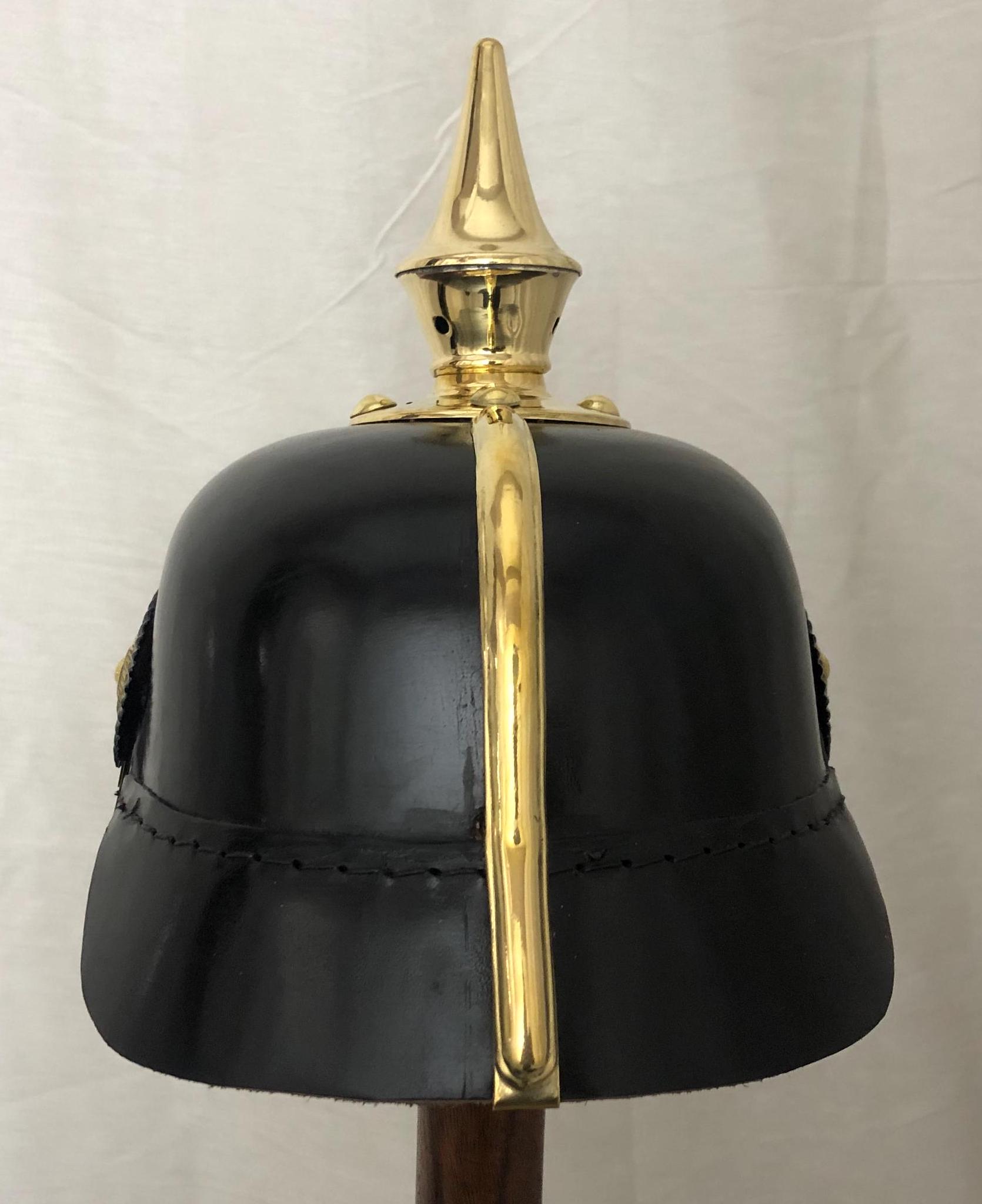 GERMAN Prussian PICKELHAUBE Helmet , Imperial Officer Spike Helmet ...