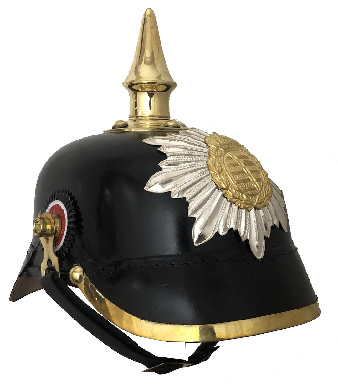 GERMAN Prussian Bavarian PICKELHAUBE Helmet , Imperial Officer Spike ...