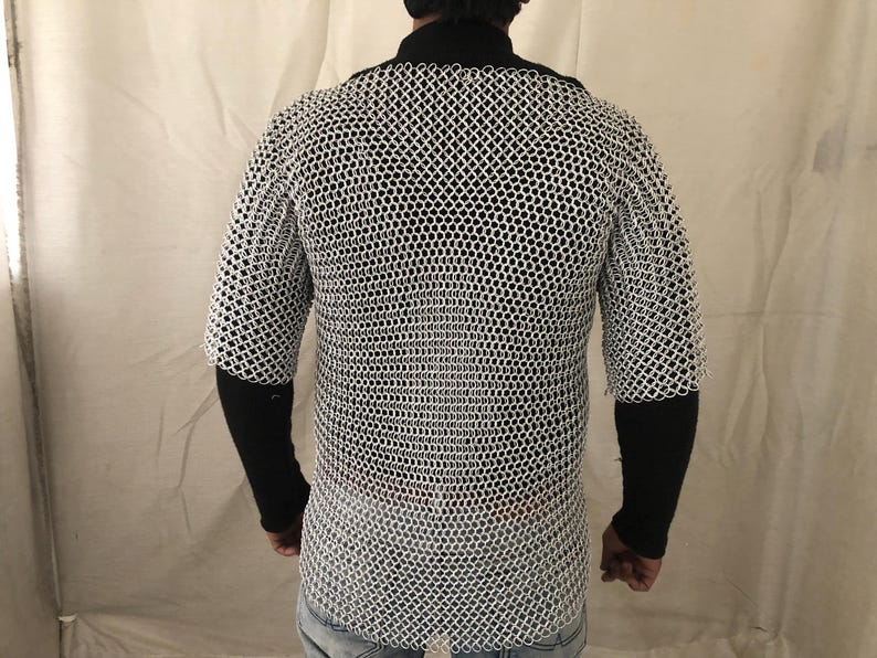 Aluminium Butted Chainmail Haubergeon| ID - 9MM, 16 GAUGE | LARP ...