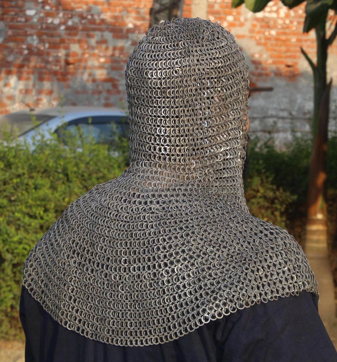 8mm Wedge Revied Chainmail Coif Flat Ring Riveted With Washer | Mild ...