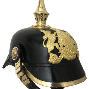 GERMAN Prussian PICKELHAUBE Helmet , Imperial Officer Spike Helmet ...