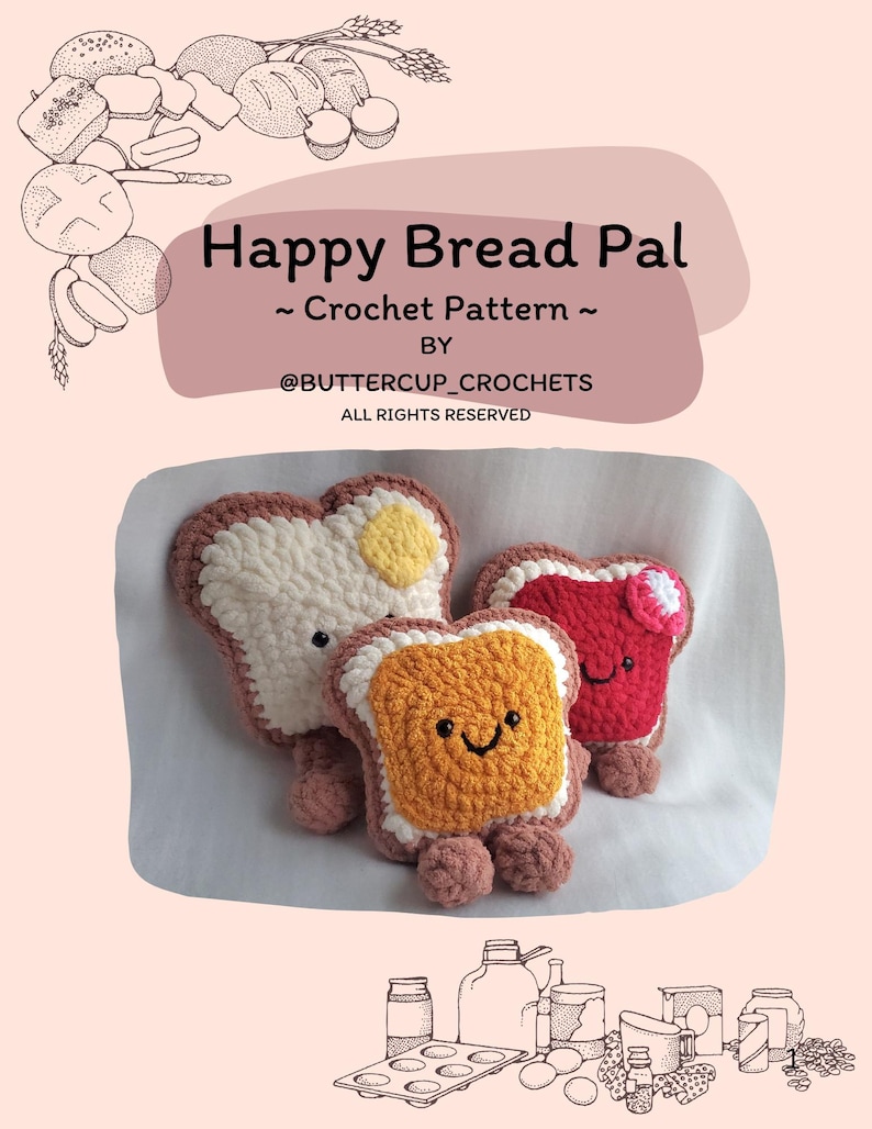 Happy Bread Pal (crochet Pattern ONLY) | Buttercupcrochets | Jellycat ...