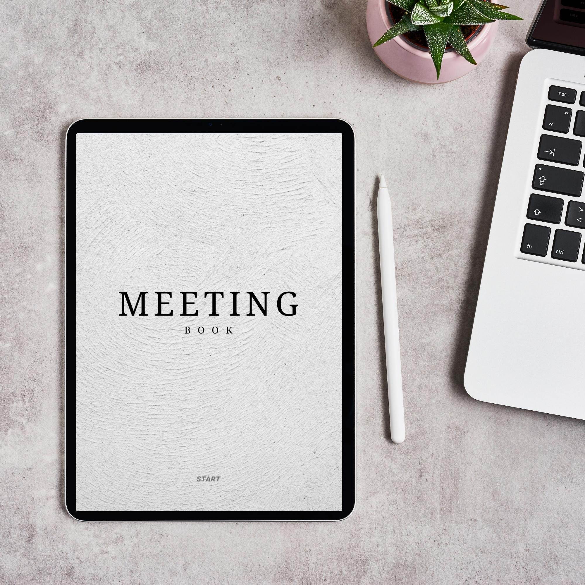 Digital Meeting Minutes Template, Notebook Planner for Goodnotes Ipad ...