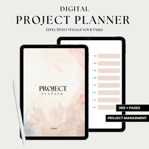 Project Planner, Digital Project Tracker Journal, iPad Goodnotes Tablet ...