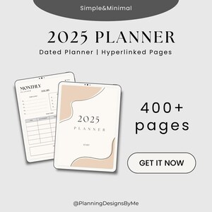 2025 Digital Planner Template, Daily Dated Planner, All in One Weekly ...