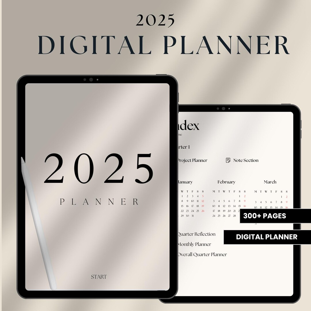 2025 Digital Planner, Digital Planner Template, Goodnotes iPad Planner ...