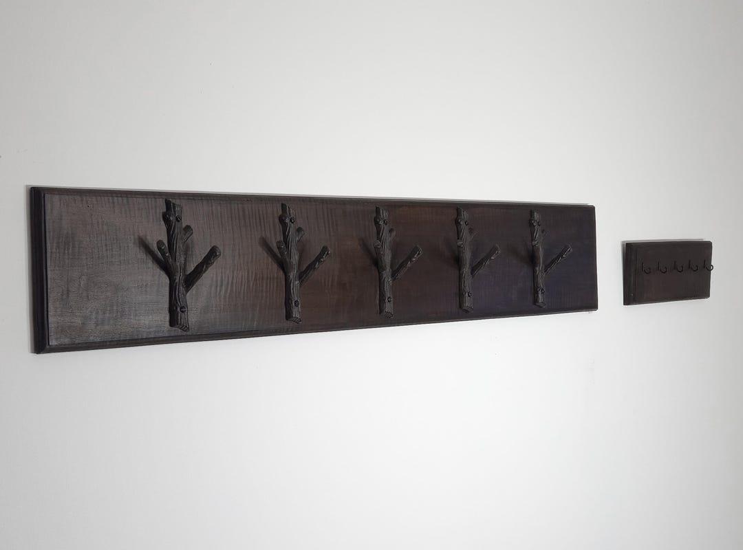 Tree Branch Coat/hat Rack Made From Curly Maple - Etsy