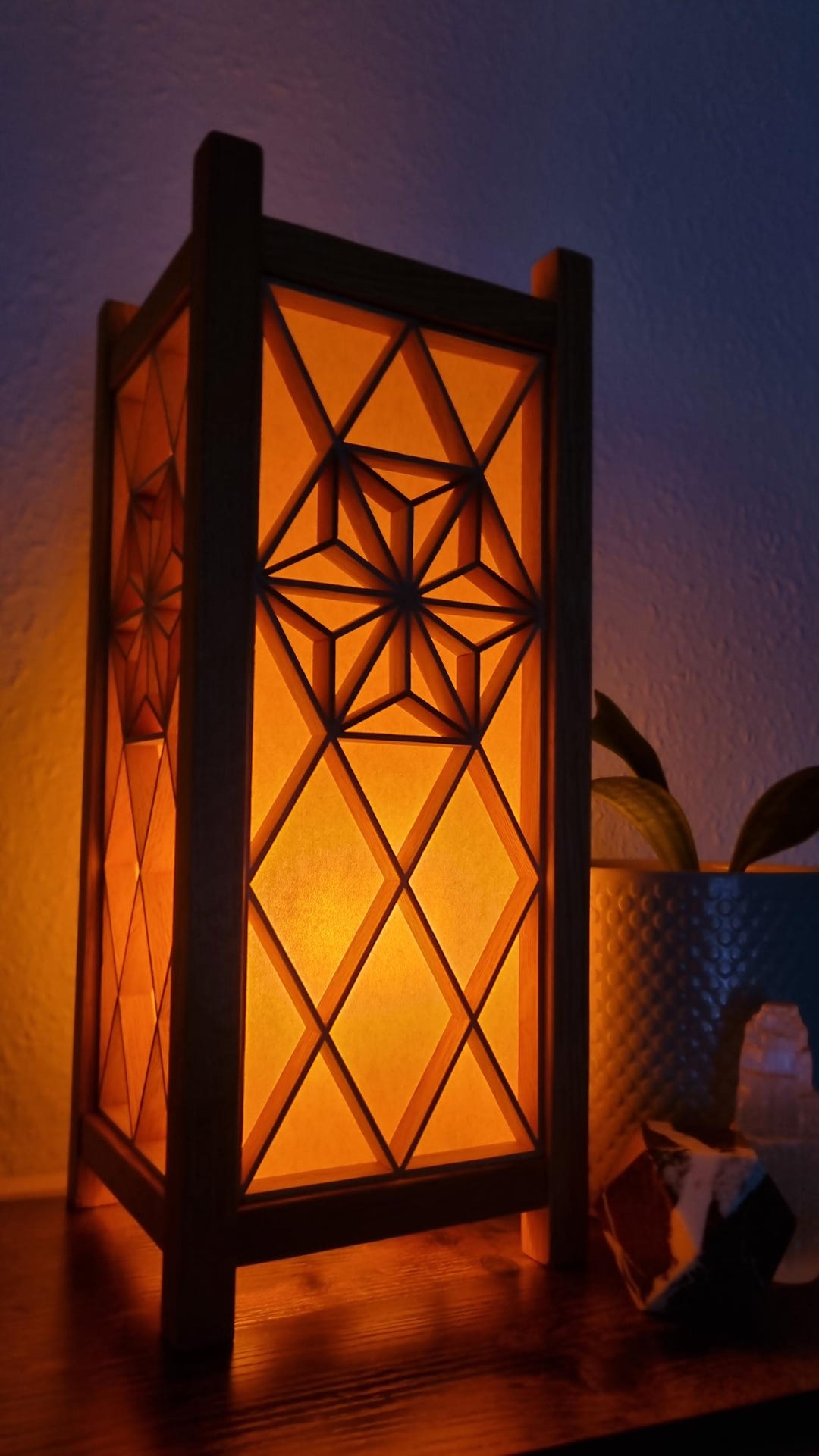Handmade Wooden Kumiko Lamps - Etsy