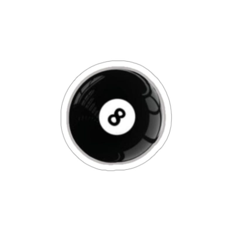 8 Ball Kiss-cut Stickers, Vinyl Decal, Magic Eight Ball Circle Sticker ...