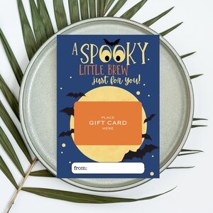 Halloween Gift Card Holder Printable Spooky Season Coffee Lover Gift ...