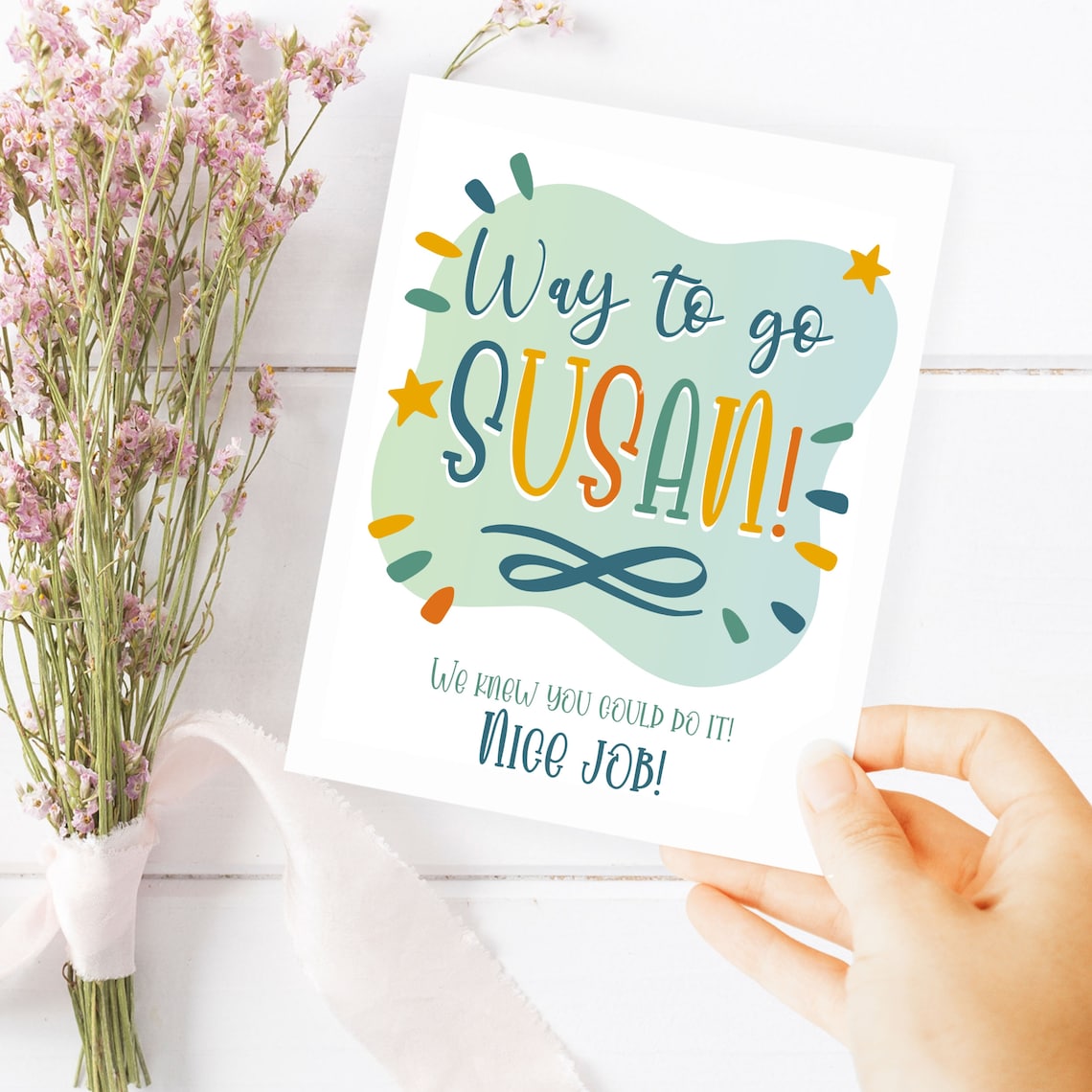 Way to Go Personalized Congratulations Card, New Job, Graduation ...