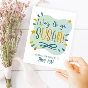 Way to Go Personalized Congratulations Card, New Job, Graduation ...