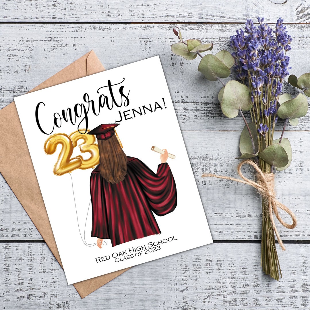 PERSONALIZED GRADUATION Card for Class of 2023 Congratulations Graduate ...