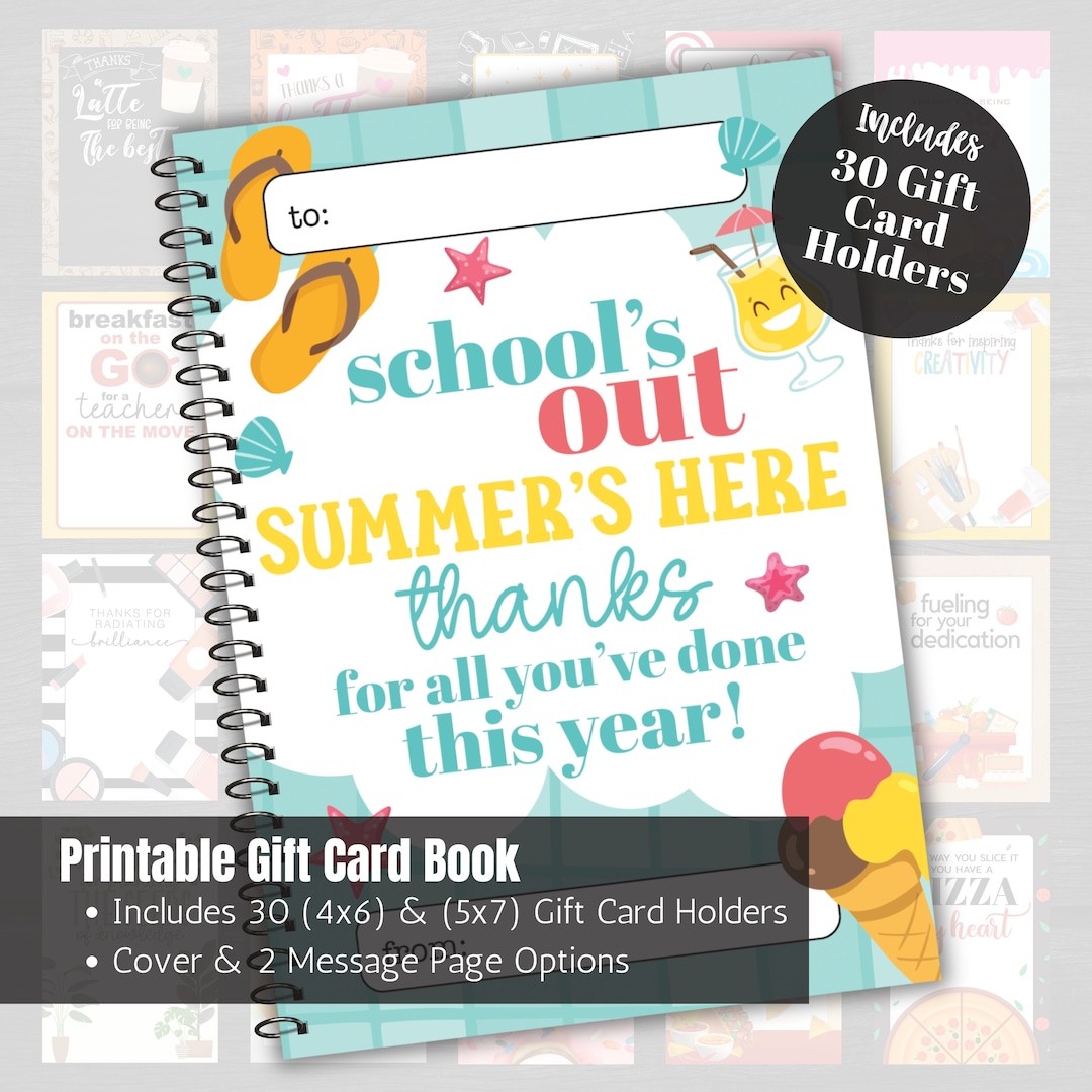 Teacher Appreciation Printable Gift Card Holder, Teacher Thank You Card ...