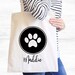 Personalized DOG TOTE BAG Paw Print Tote Bag Custom Pet Tote - Etsy