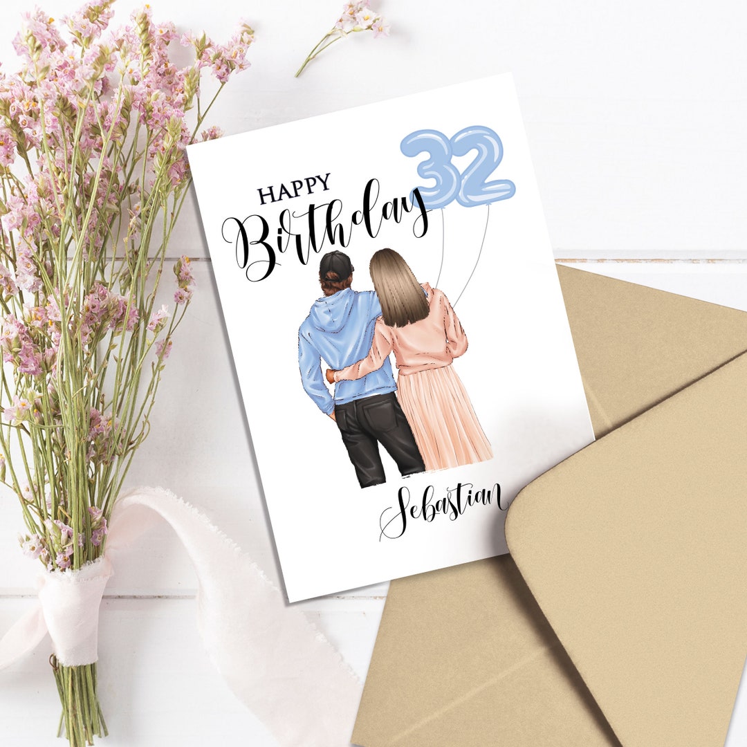 PERSONALIZED FRIEND BIRTHDAY Card, Personalized Birthday Card, Custom ...