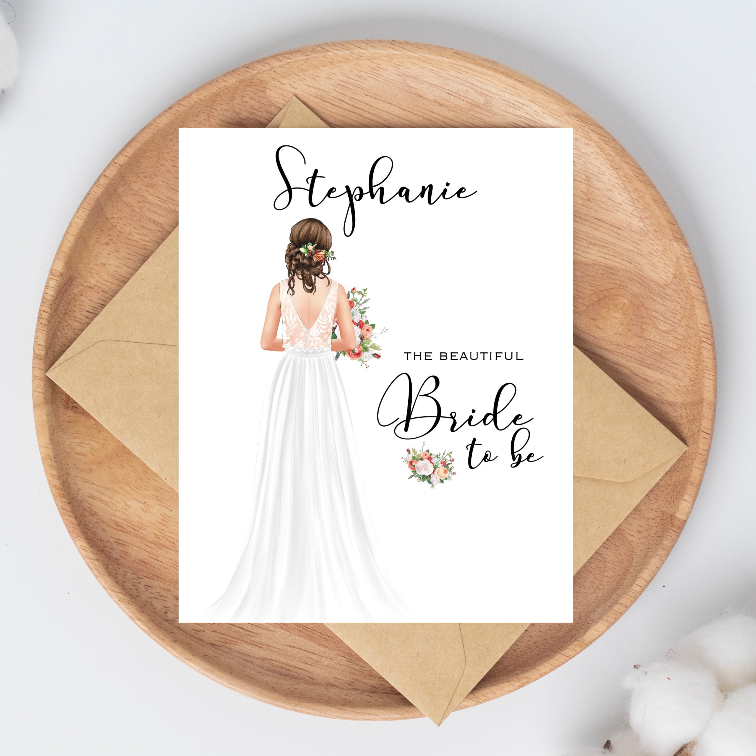 Wedding Card, to the Beautiful Bride to Be Card, Personalized Maid of ...