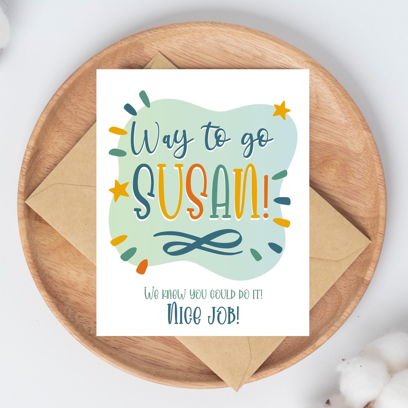 Way to Go Personalized Congratulations Card, New Job, Graduation ...