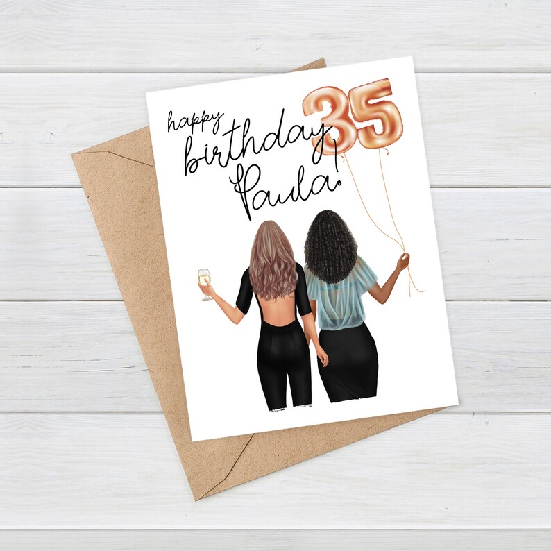 PERSONALIZED FRIEND BIRTHDAY Card Personalized Birthday Card - Etsy