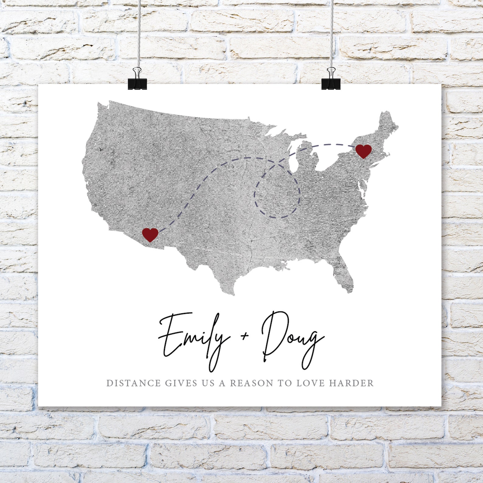 CUSTOM LONG DISTANCE Gift Print Going Away Gift Moving Away | Etsy