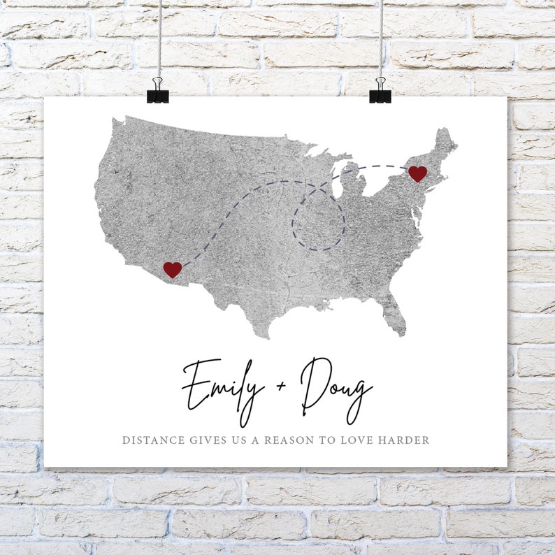 CUSTOM LONG DISTANCE Gift Print Going Away Gift Moving Away - Etsy