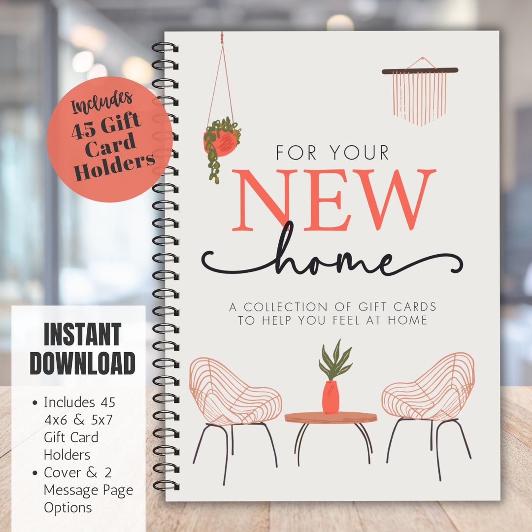 New Home Owner Gift Card Book Moving Gift for Couple New Home Gift for ...