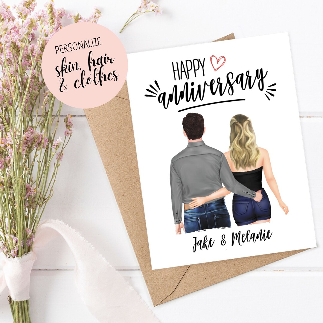 PERSONALIZED Anniversary Card, Custom Anniversary Card, Custom Friend ...