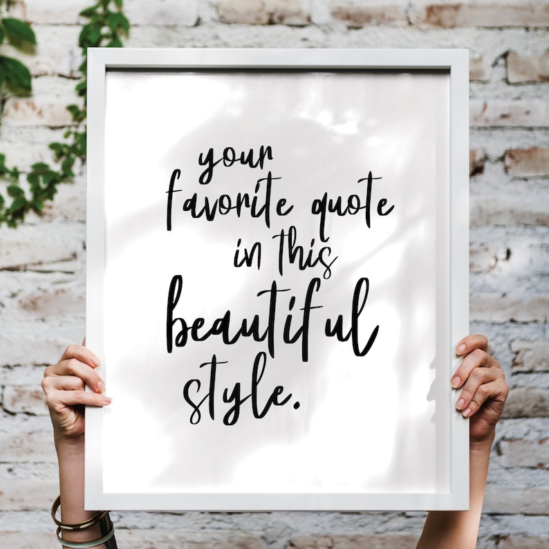 Custom Quote Print Framed or Unframed, Custom Calligraphy Sign, Mothers ...