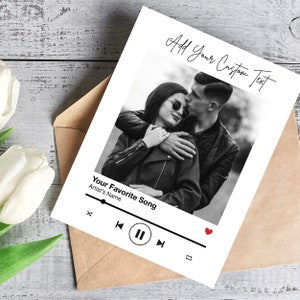 PERSONALIZED PHOTO CARD, Custom Photo Song Card, Personalized Music ...