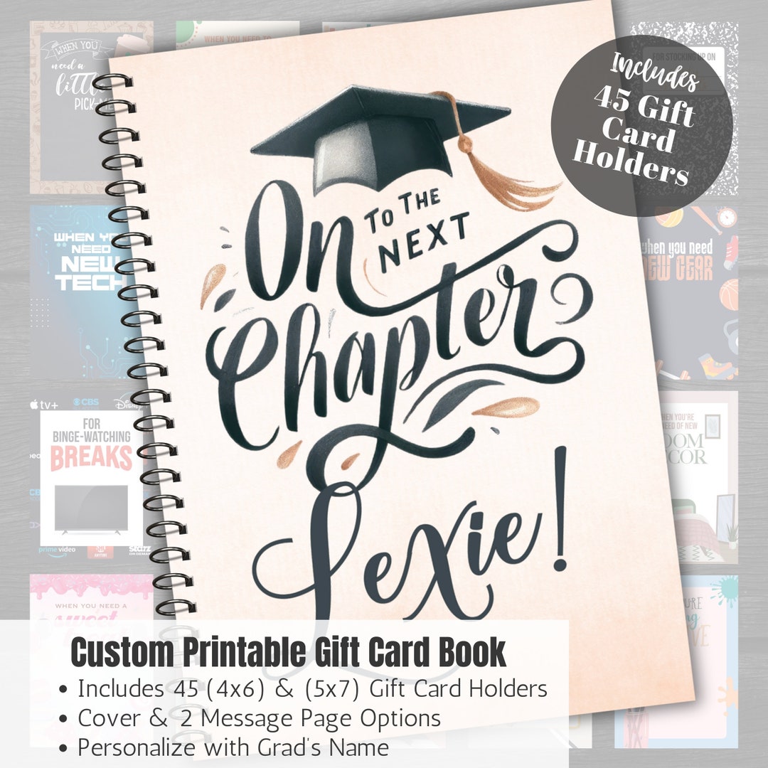 Graduation Gift Card Book College Gift Card Book Graduation Care ...