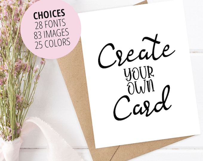 Custom Greeting Card / Custom Card / Customized Card / Create Your Own ...