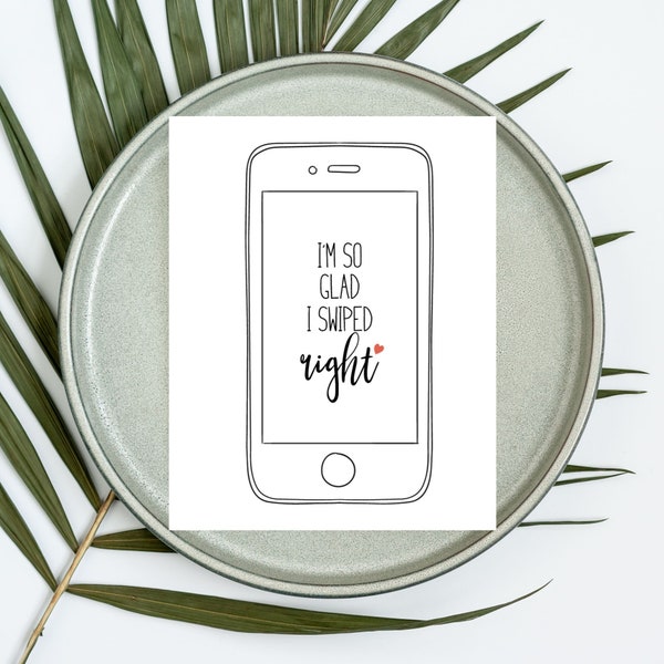 Swiped Right Card - Etsy