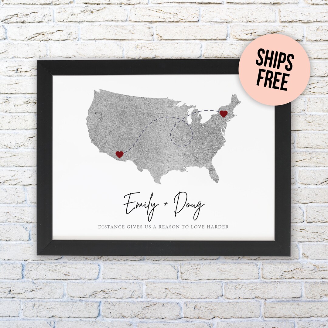 CUSTOM LONG DISTANCE Gift Print, Going Away Gift, Moving Away Gift ...