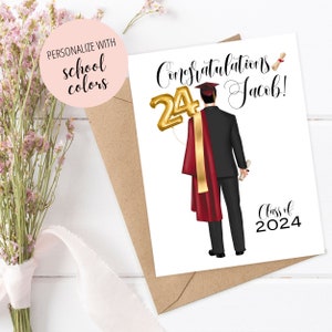 PERSONALIZED GRADUATION Card for Class of 2024 Congratulations Graduate ...