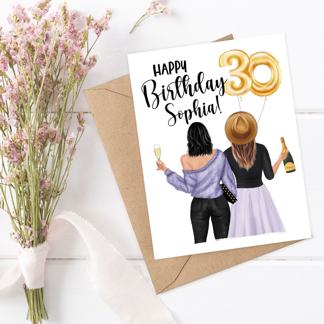PERSONALIZED FRIEND BIRTHDAY Card Personalized Birthday Card - Etsy