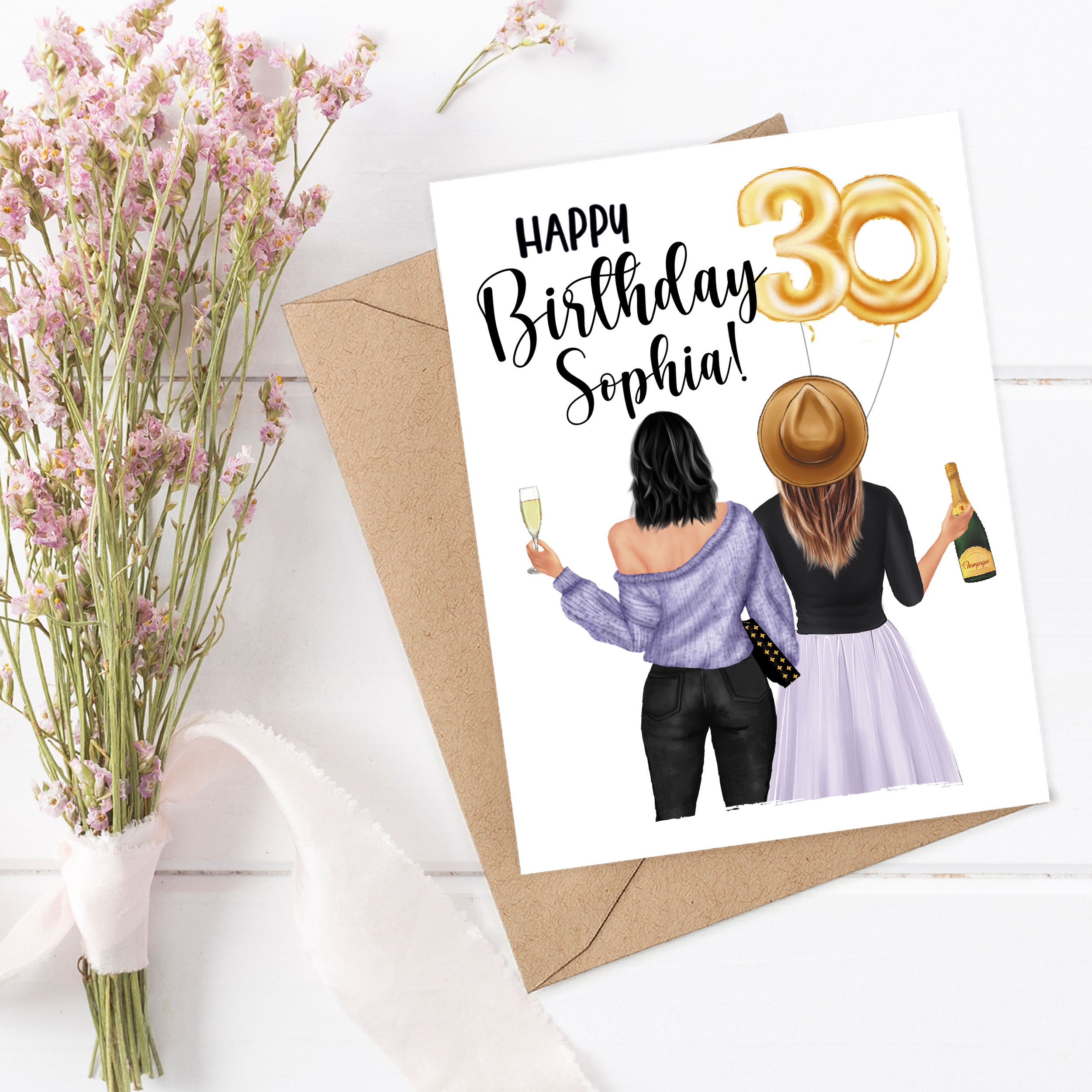PERSONALIZED FRIEND BIRTHDAY Card Personalized Birthday Card | Etsy