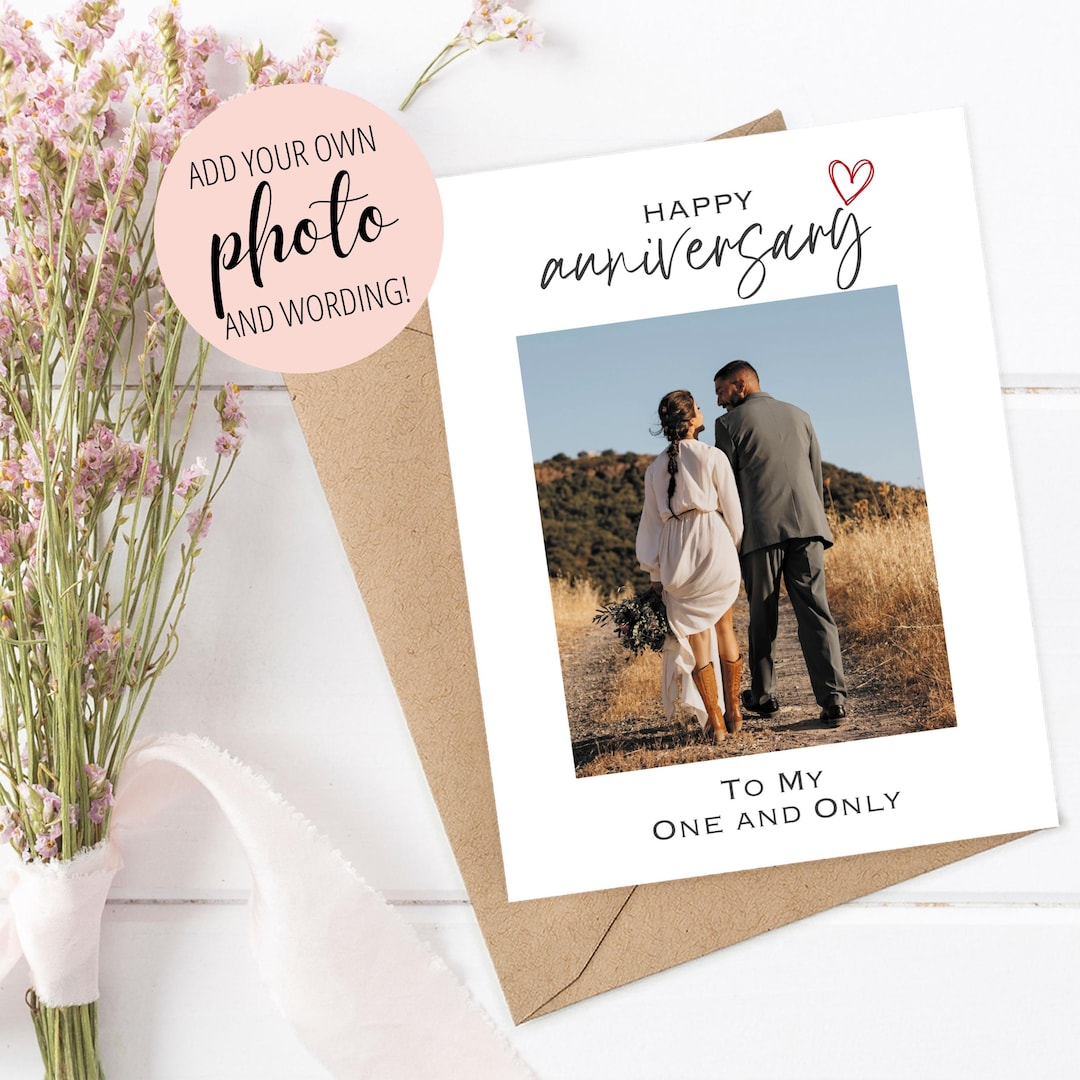 CUSTOM Anniversary Card, to My One and Only Personalized Photo ...