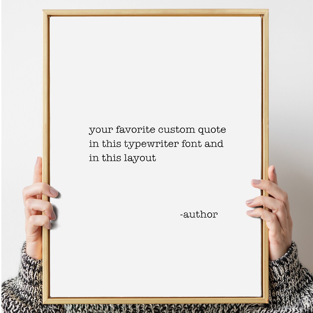 Custom Quote Print Sign Poster Personalized Gifts Framed Canvas Wall ...