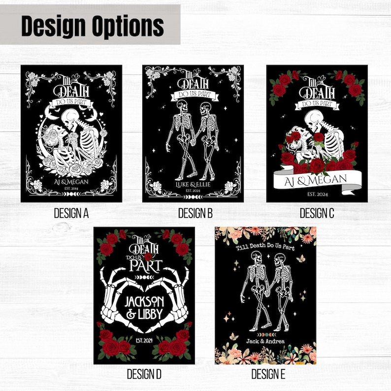 Till Death Do Us Part Skeleton Blanket Spooky Wedding Gift Personalized ...