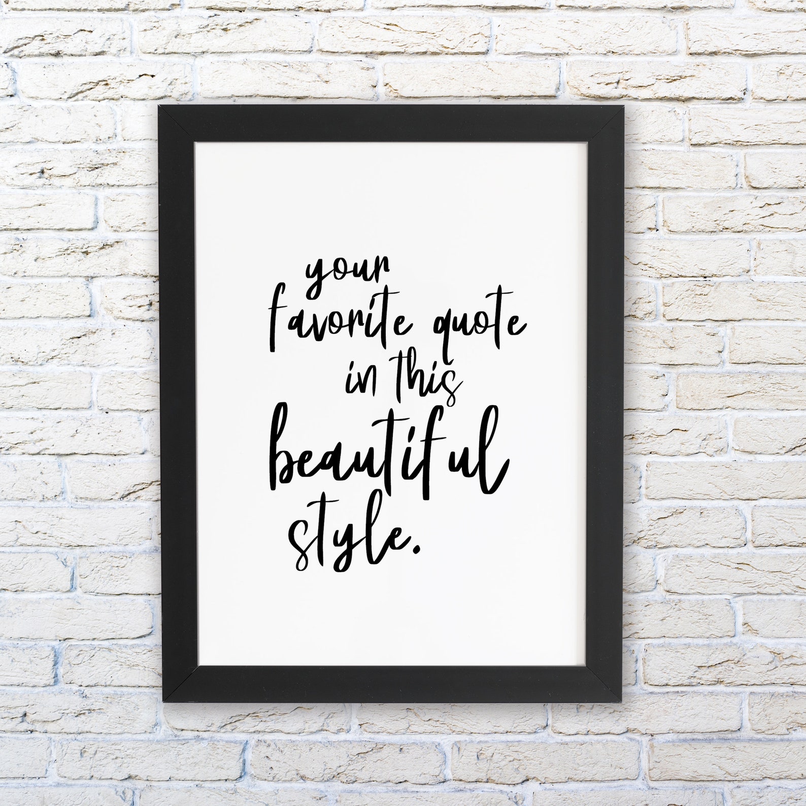 Custom Quote Print Framed or Unframed, Custom Calligraphy Sign, Mothers ...