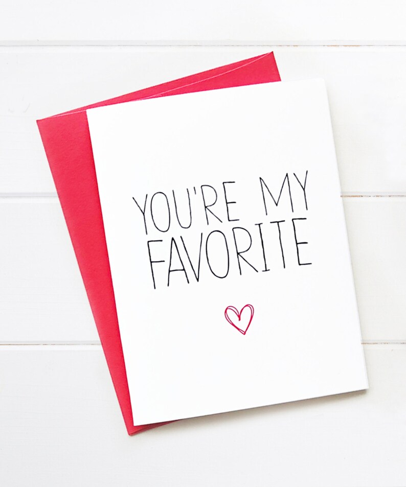 YOU'RE My FAVORITE Card Boyfriend Card I Love You Card - Etsy