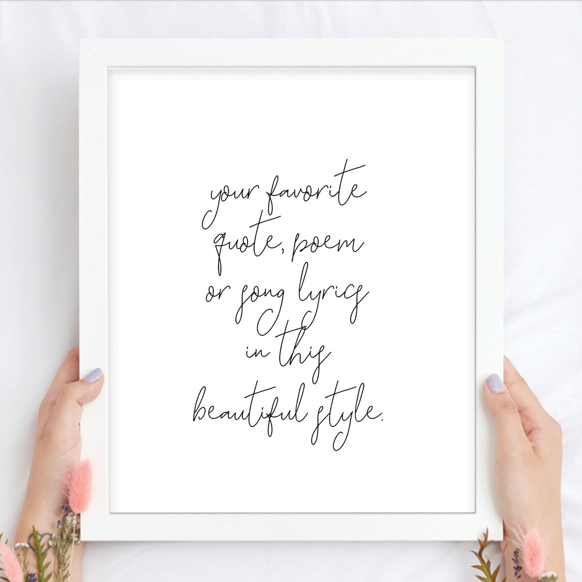 Custom Quote Print Framed or Unframed Custom Calligraphy - Etsy