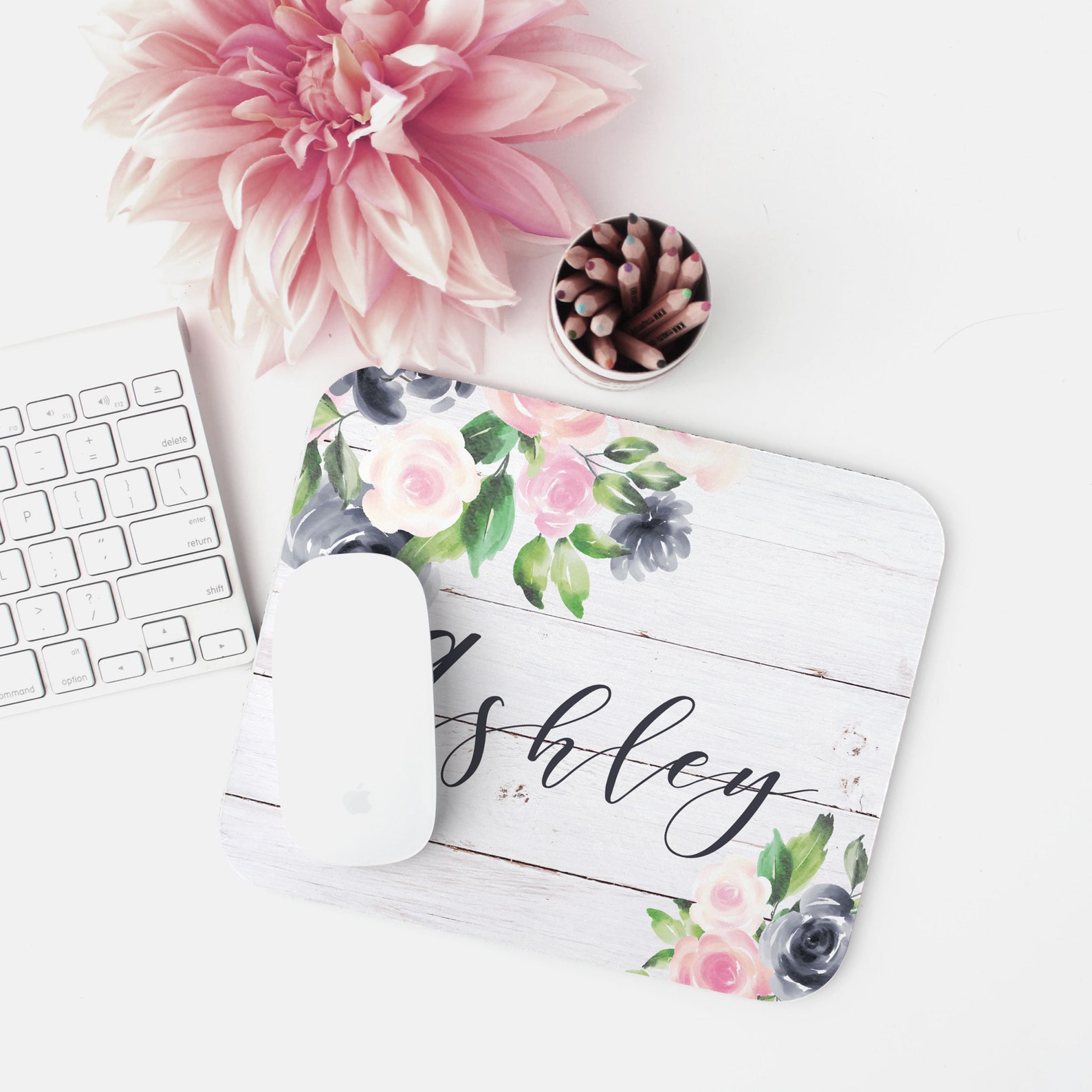 PERSONALIZED DESK SET Personalized Mousepad and Coaster Set | Etsy