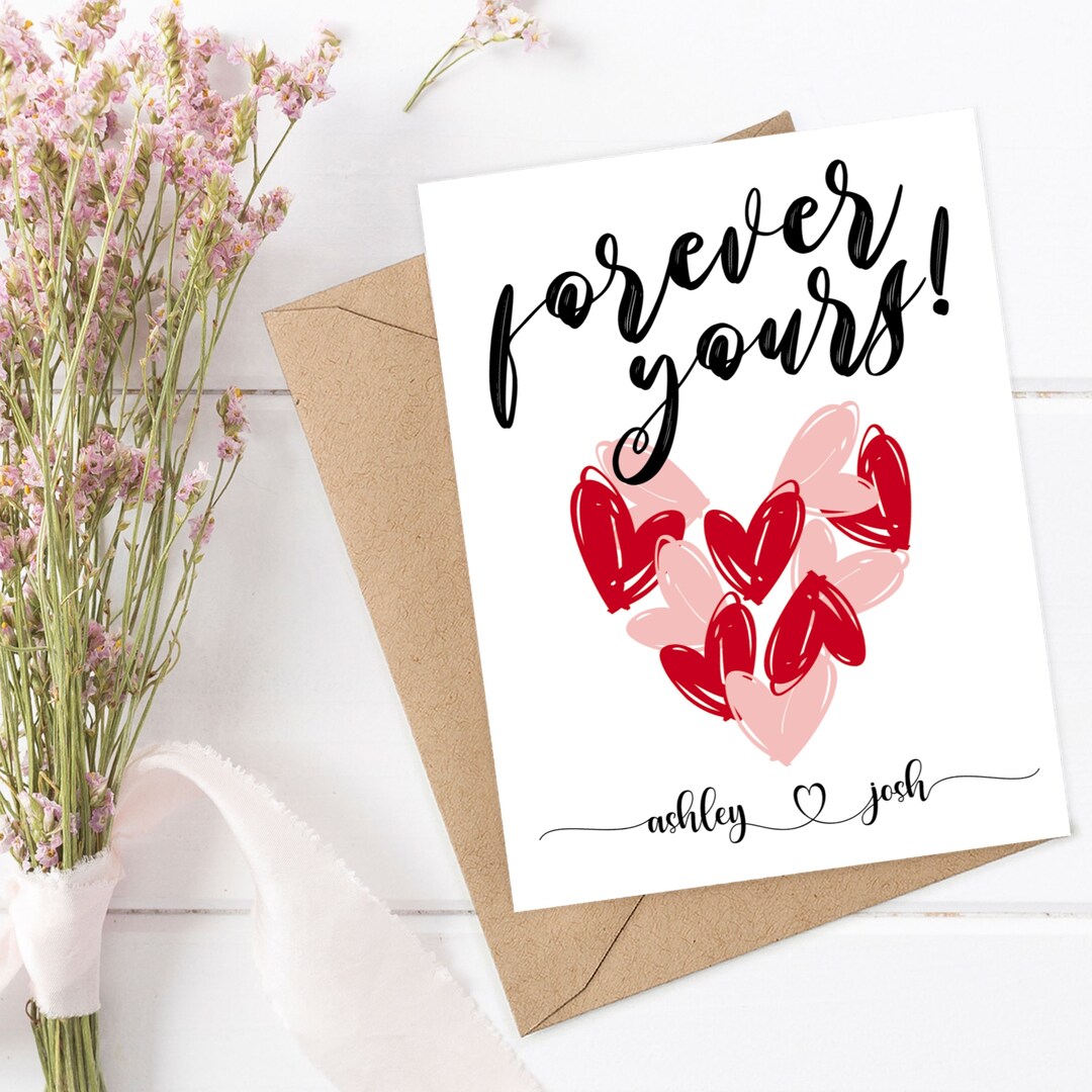 Forever Yours Personalized Greeting Card, Boyfriend, Girlfriend, Best ...