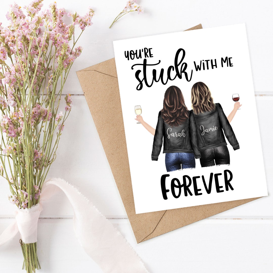 BEST FRIEND Card Personalized Birthday Card for Friend - Etsy