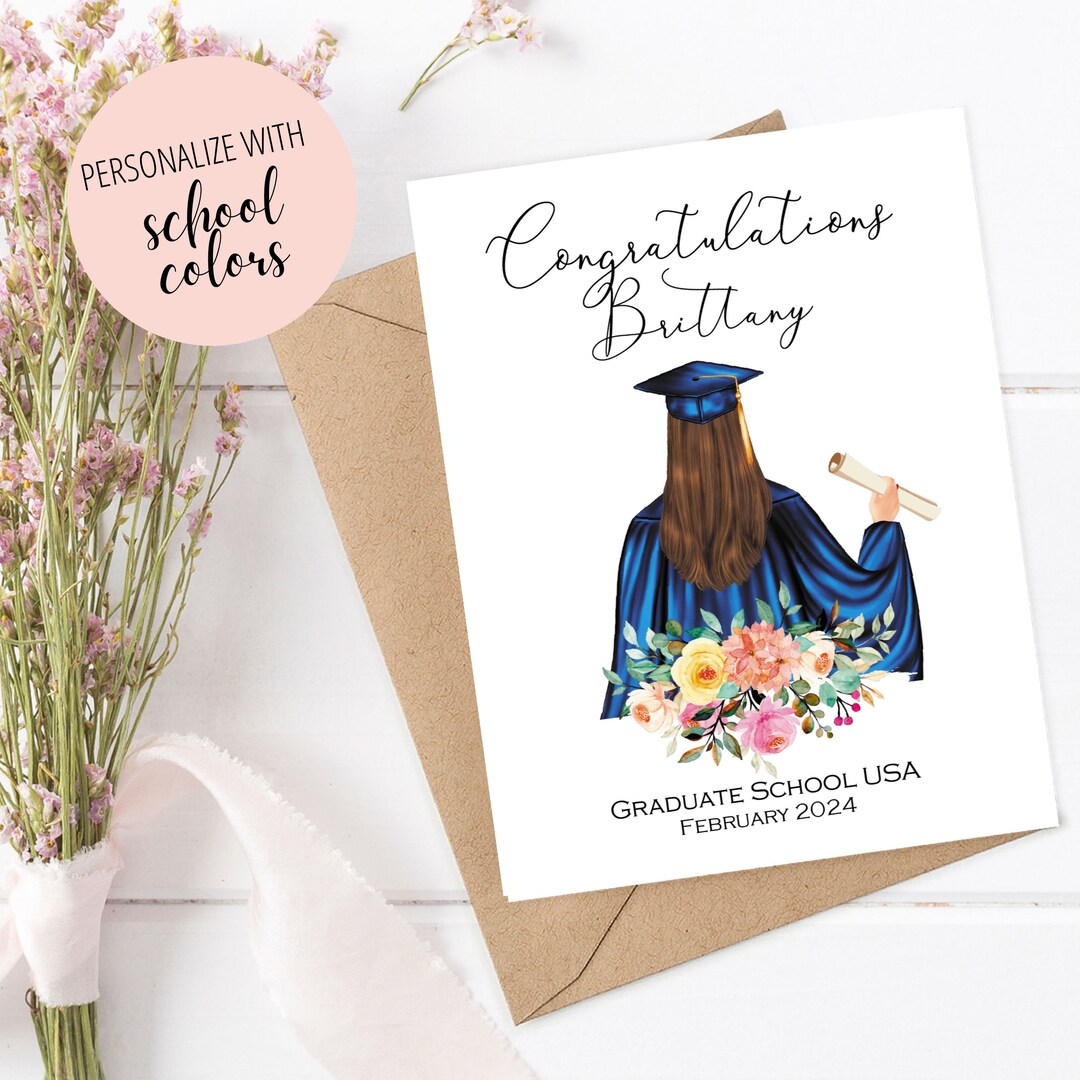 PERSONALIZED GRADUATION Card for Class of 2025 Congratulations Graduate ...