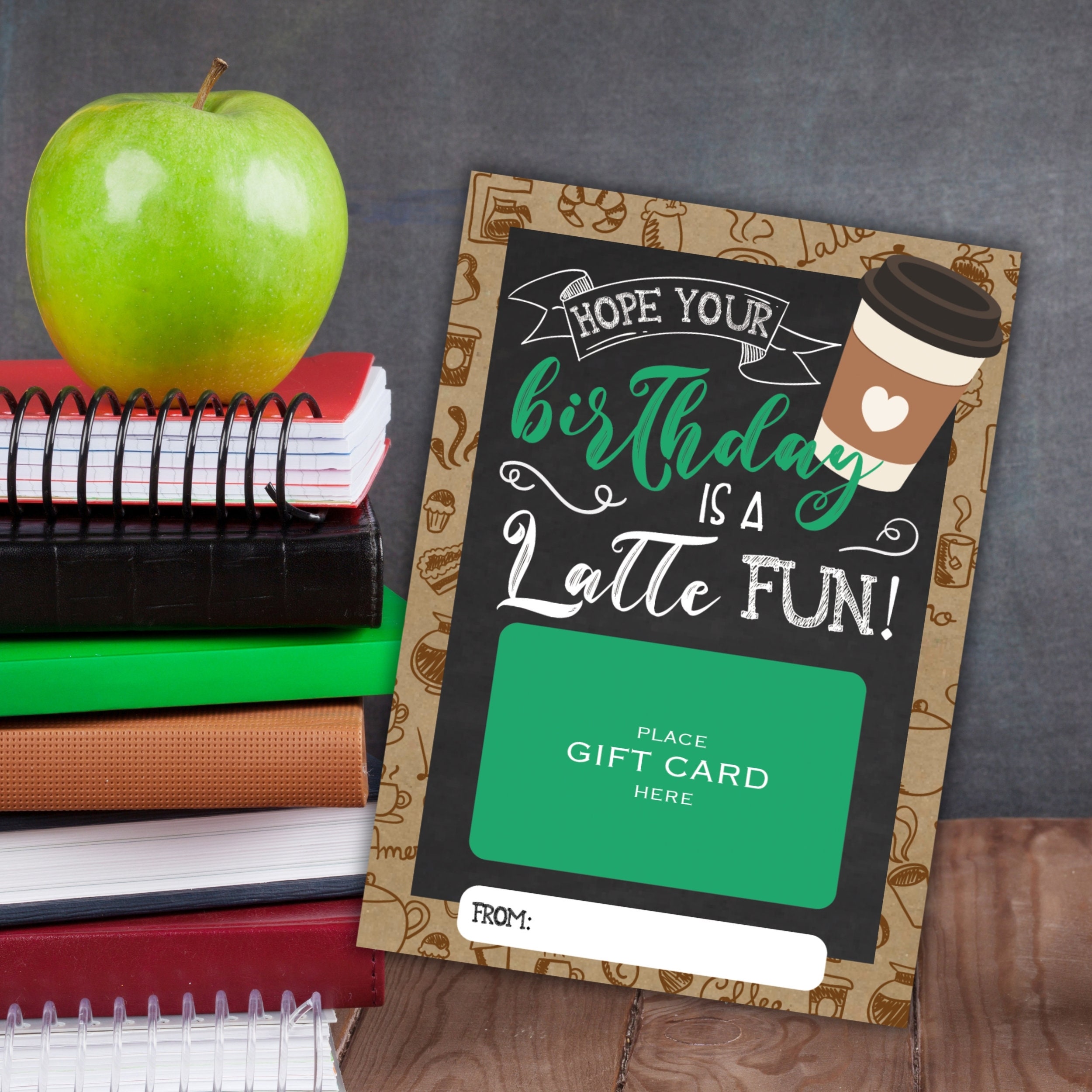 Printable Coffee Gift Card Holder for Birthdays, Instant Download ...