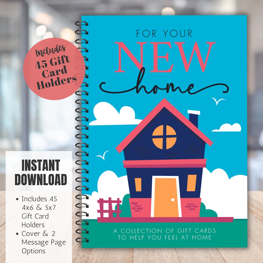 New Home Gift Housewarming Gift Card Book for Couple Moving Out Gift ...