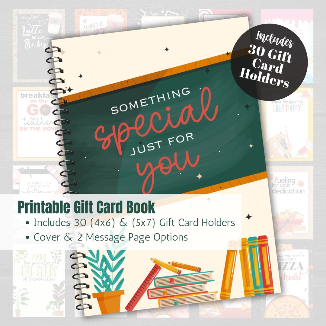 Teacher Appreciation Printable Gift Card Holder, Teacher Thank You Card ...